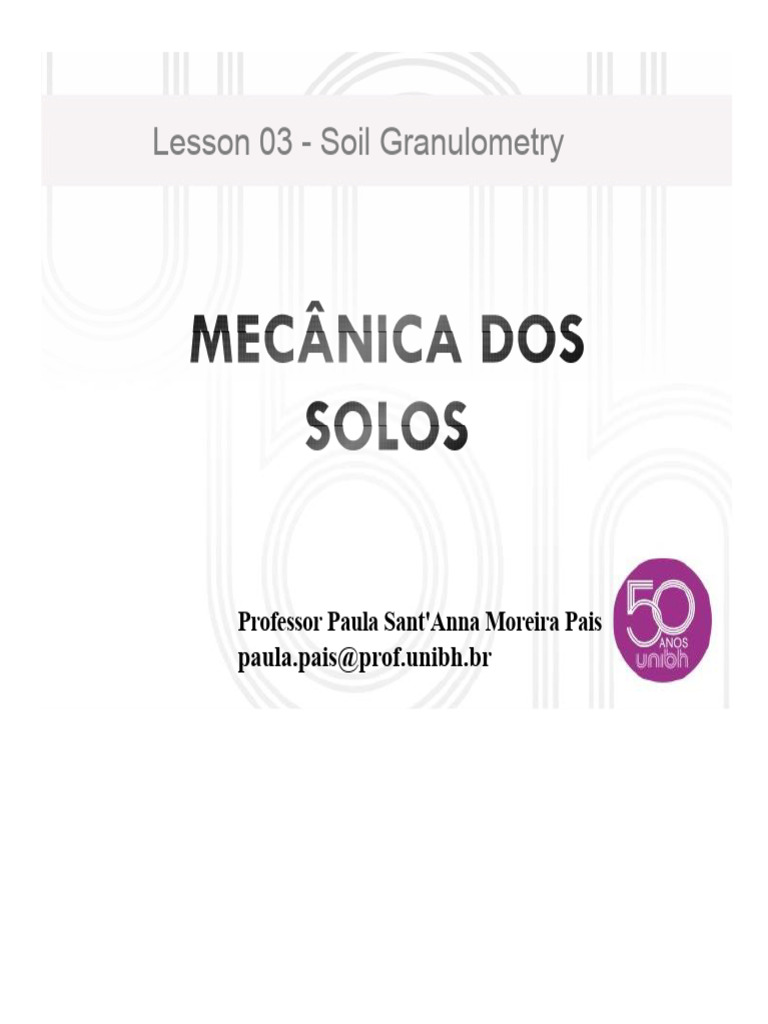 308974334-Class-3-Soil-Granulometry.pdf | PDF | Soil Mechanics | Sand