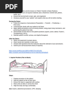 Patient Dangling Procedure Checklist | PDF | Balance (Ability ...