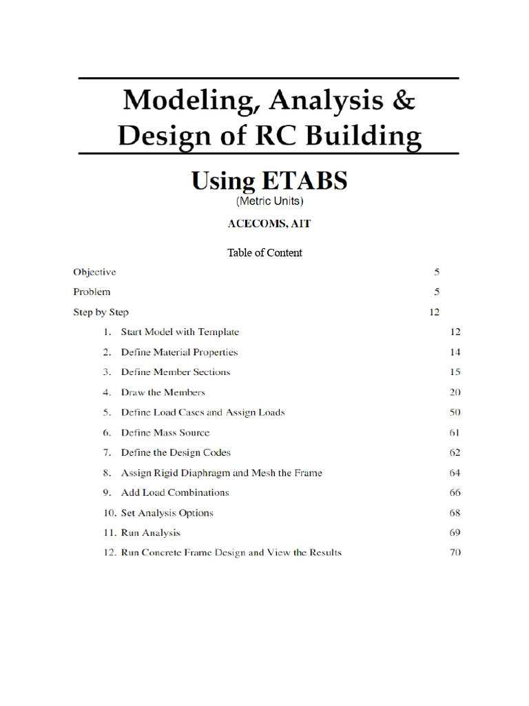 Panduan Awal Model ETABS dengan Template | PDF