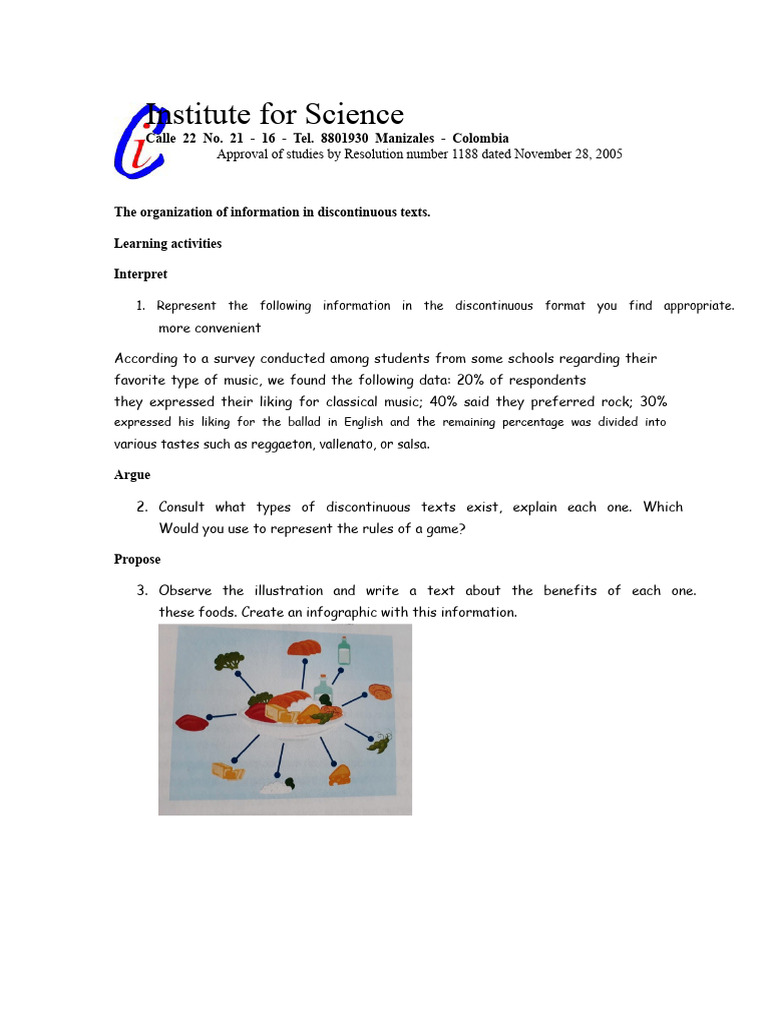 Workshop - The Organization in Discontinuous Texts. | PDF