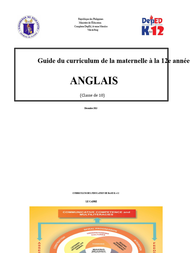 Guide de Programme D'anglais Pour La Classe de 10e | PDF ...
