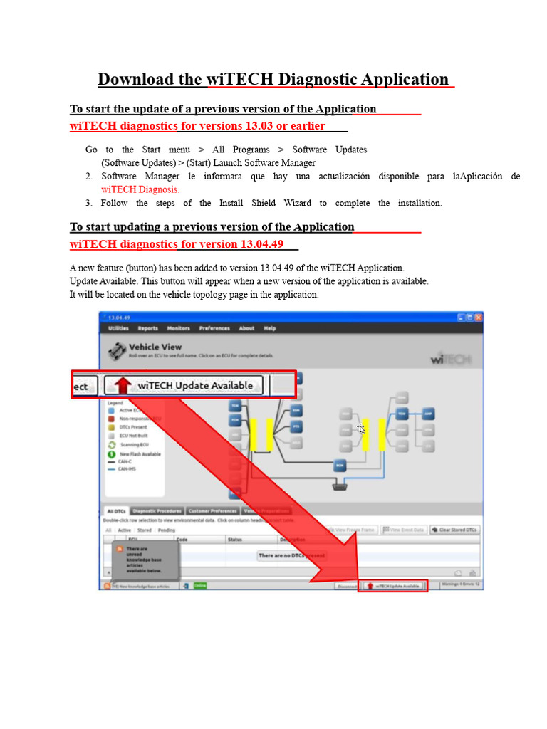 wiTECH Diagnostic Application Update Guide | PDF | Software ...