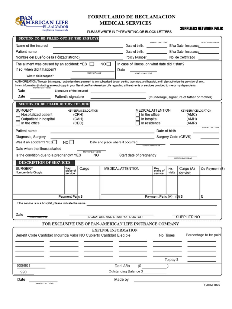 Medical Claims Form PALIC | PDF | Patient | Hospital