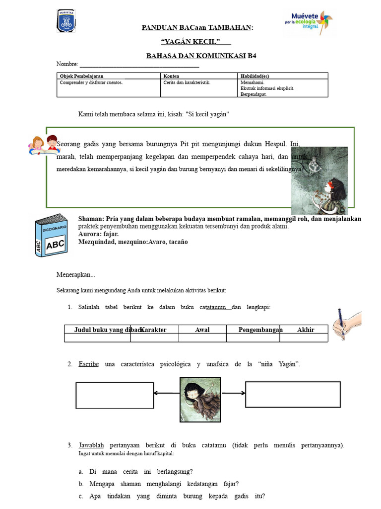 Panduan Cerita "Yagán Kecil" | PDF