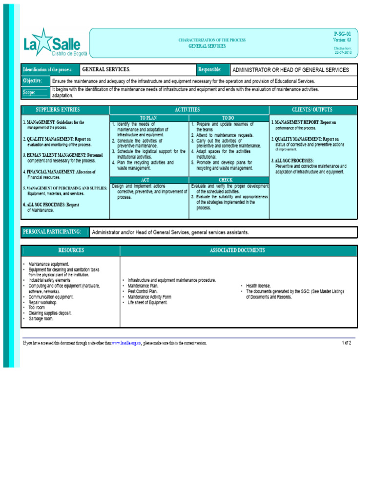 characterization of the maintenance process | PDF | Waste Management | Occupational Safety And ...