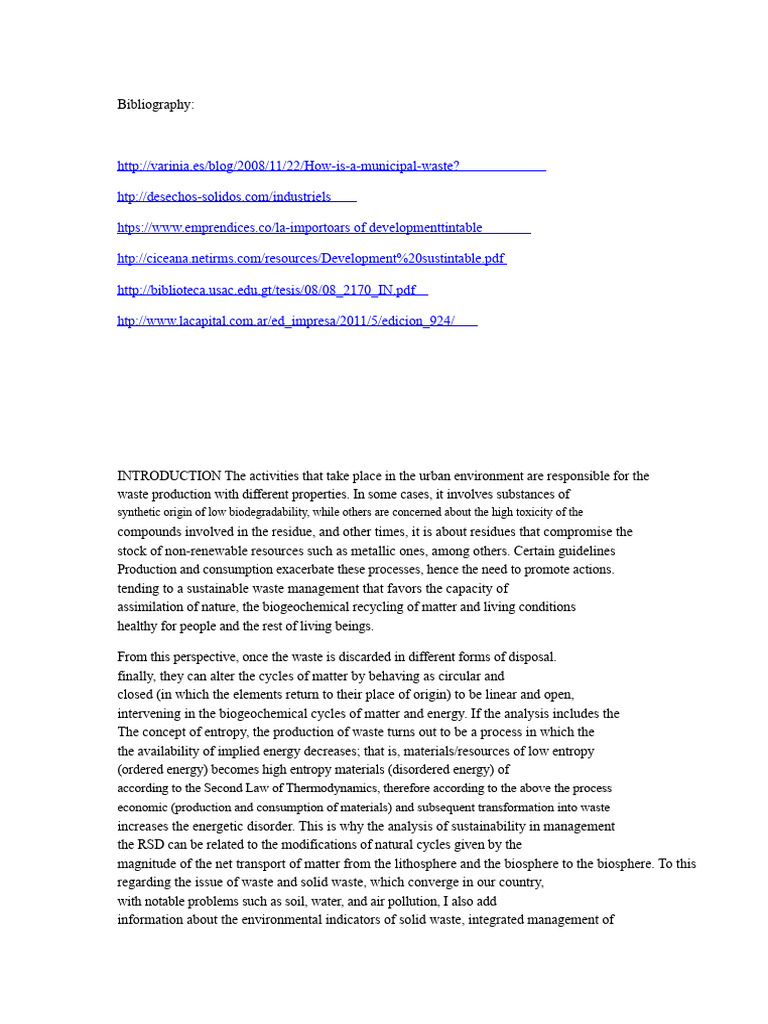 Bibliography Solid Waste All | PDF | Waste Management | Waste