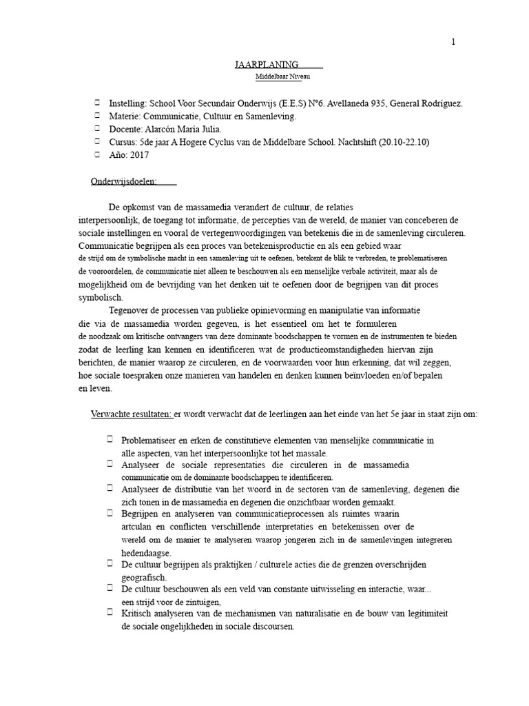 Jaarplanning | PDF