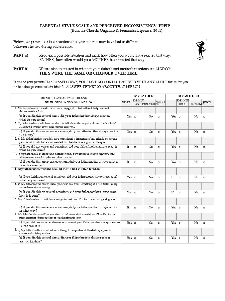 Parental Styles Scale and Perceived Inconsistency | PDF | Interpersonal ...