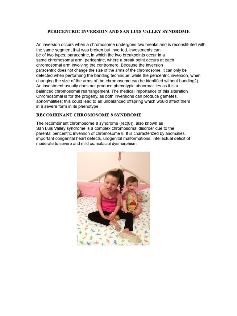 PERICENTRIC INVERSION AND SAN LUIS VALLEY SYNDROME.docx | PDF | Down ...