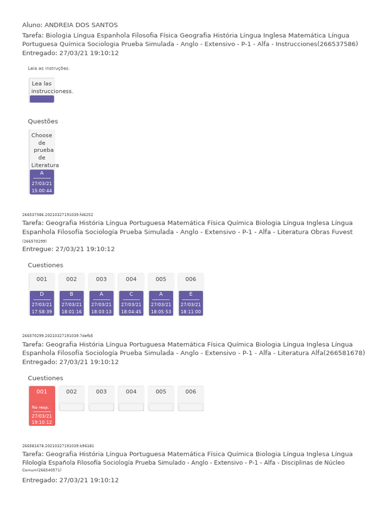 Simulado Anglo Extensivo P1 Alfa | PDF | Ciencias Naturales | Science