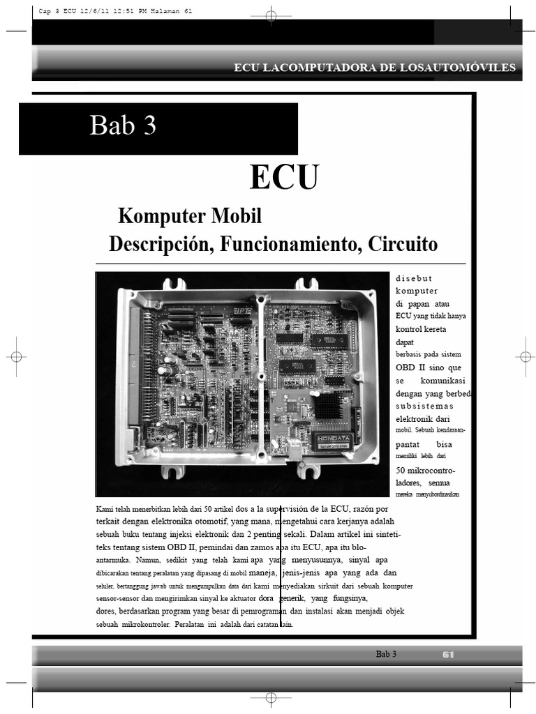 Fungsi dan Desain ECU Mobil | PDF