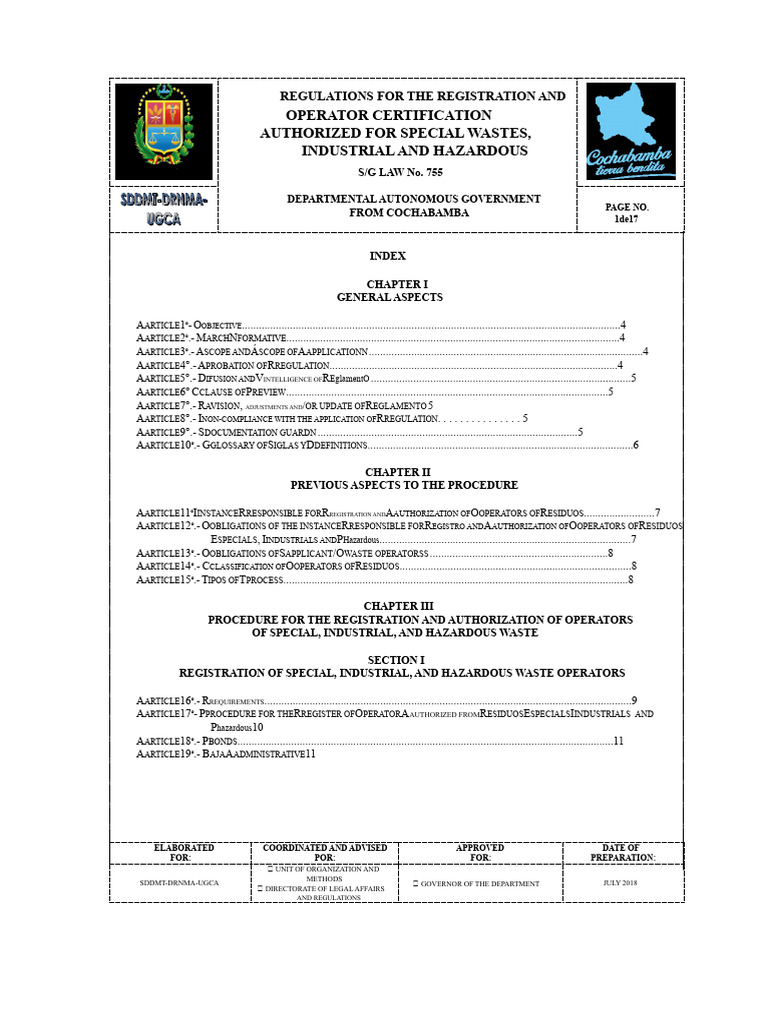 Waste Operator Registration Regulations | PDF | Identity Document | Waste
