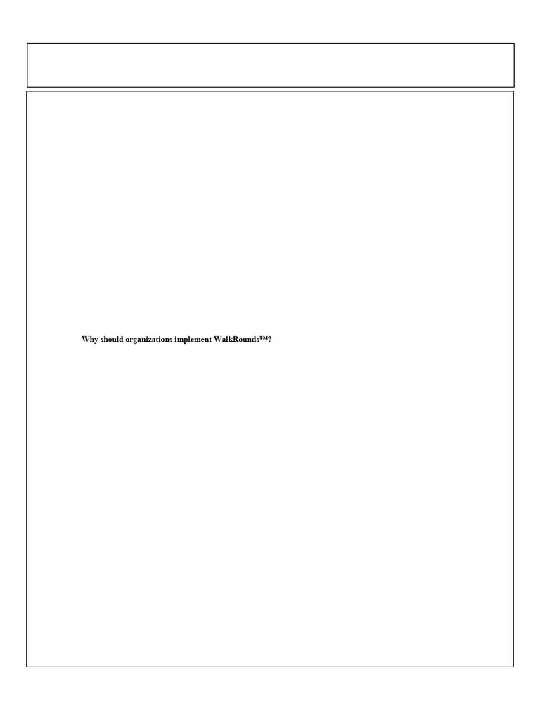 Patient Safety Leadership WalkRounds Guide | PDF | Patient Safety | Safety