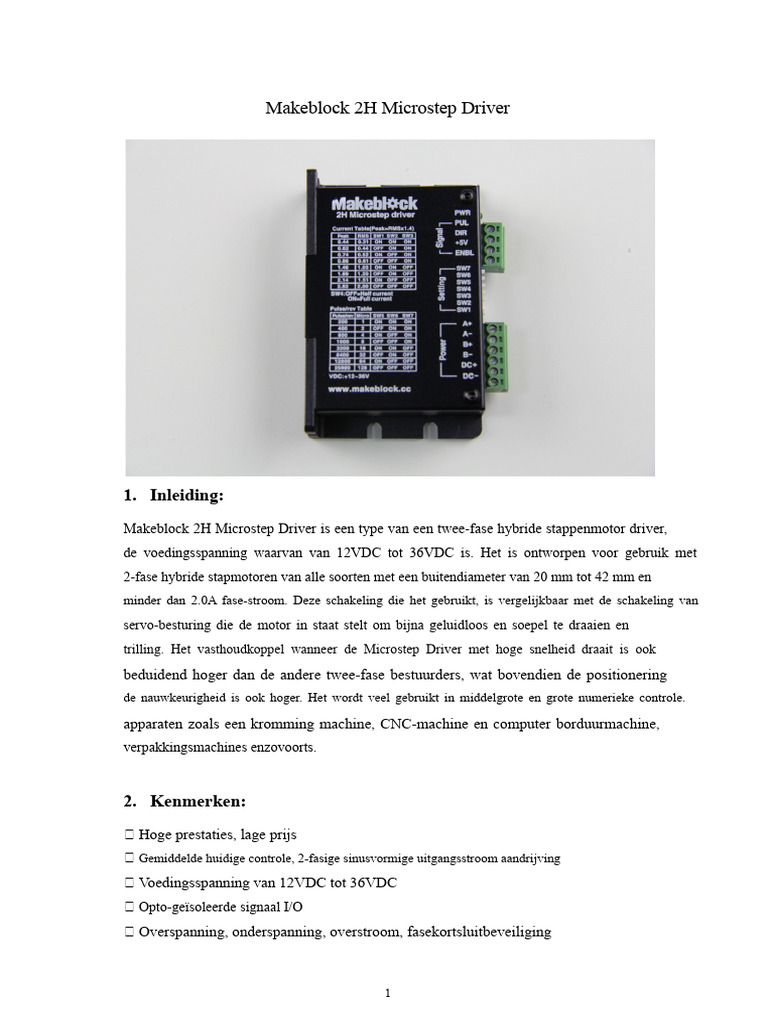 Makeblock 2H Microstep Driver | PDF