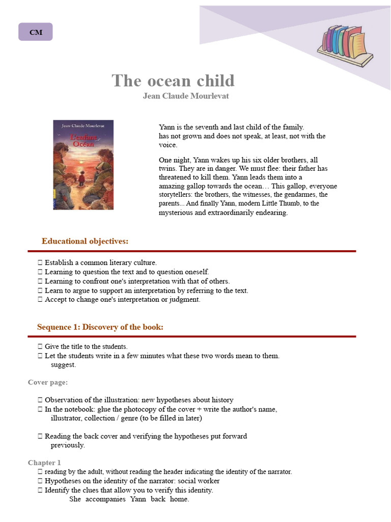 Educational Sheet The Ocean Child | PDF