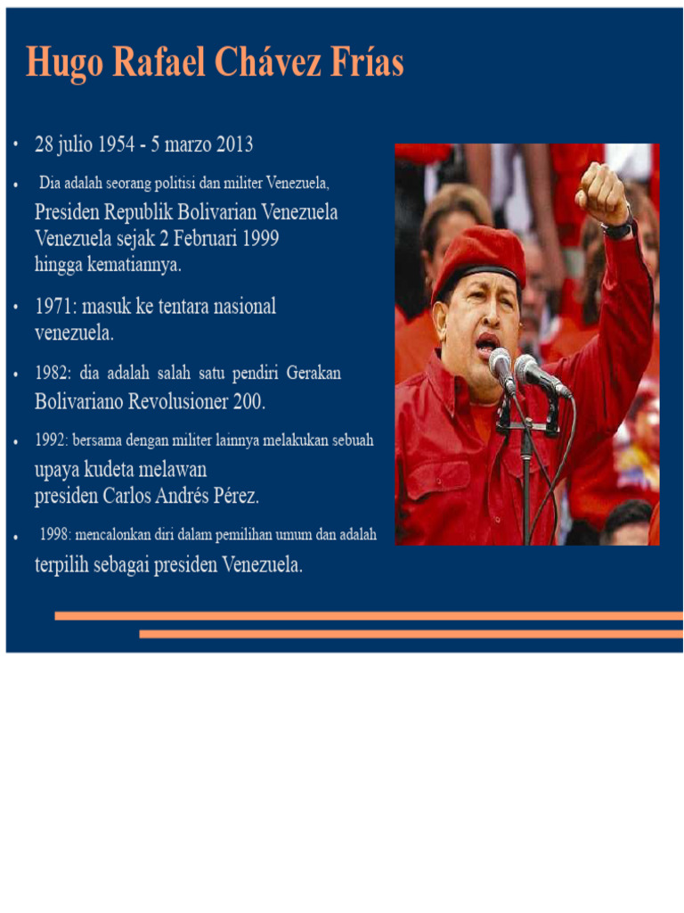 Biografi Hugo Chávez: Presiden Venezuela | PDF