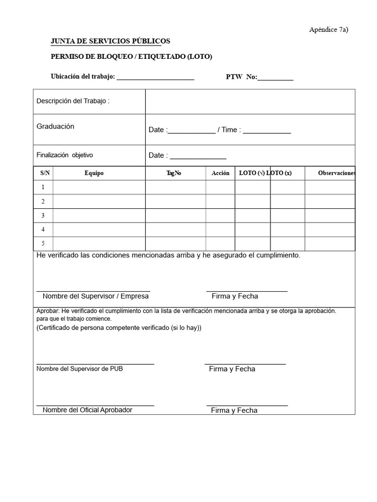 Procedimientos LOTO para Seguridad Laboral | PDF