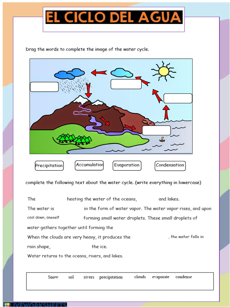 water cycle completion activity | PDF