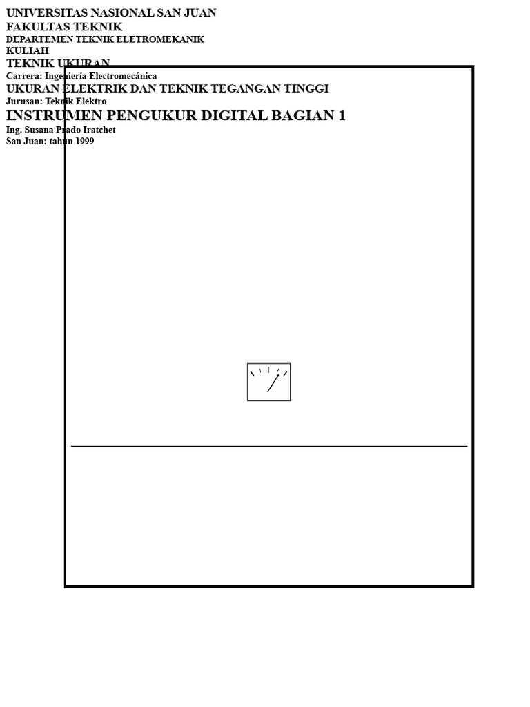 Instrumen Pengukur Digital dalam Teknik Elektro | PDF
