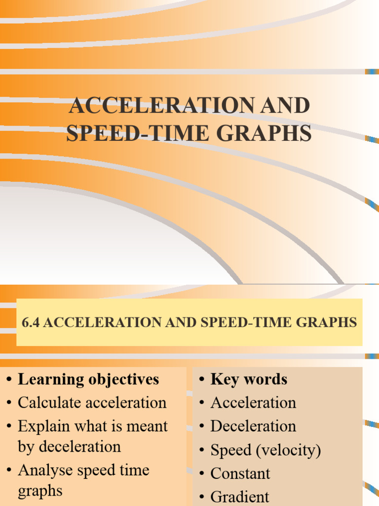 Acceleration and Speed-Time Graphs Guide | PDF | Acceleration | Force
