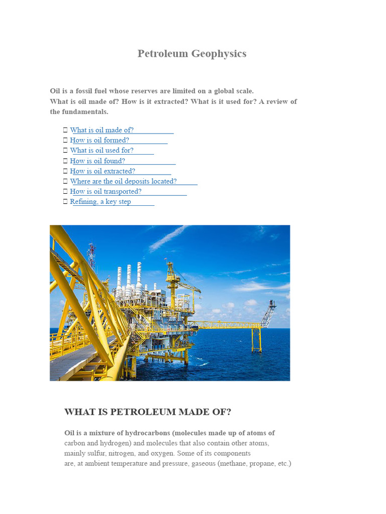 Understanding Petroleum: Composition & Uses | PDF | Petroleum | Barrel ...