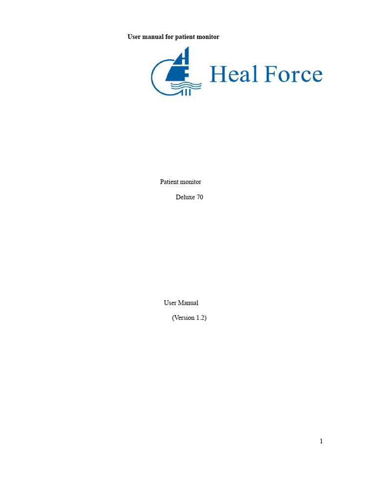MDSV Heal Force | PDF | Monitoring (Medicine) | Electrocardiography