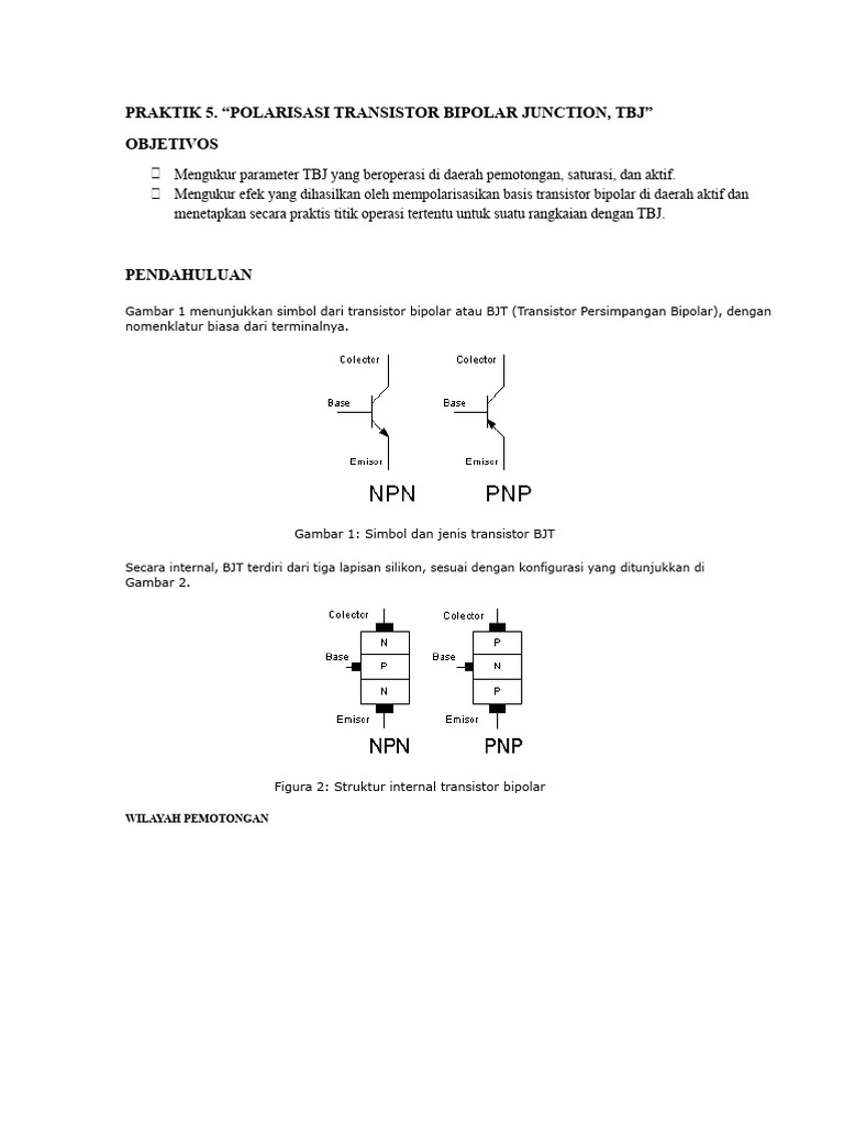 Polaritas Transistor BJT: Eksperimen dan Analisis | PDF