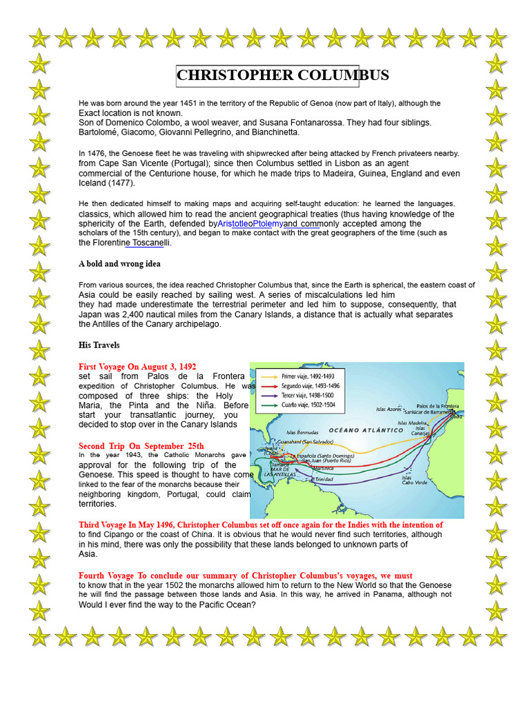 Christopher Columbus | PDF | Christopher Columbus | Voyages Of ...