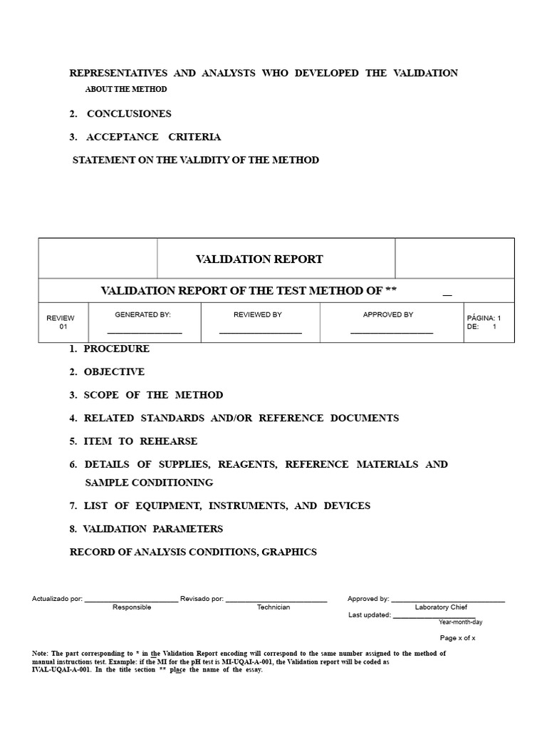 Validation Report | PDF
