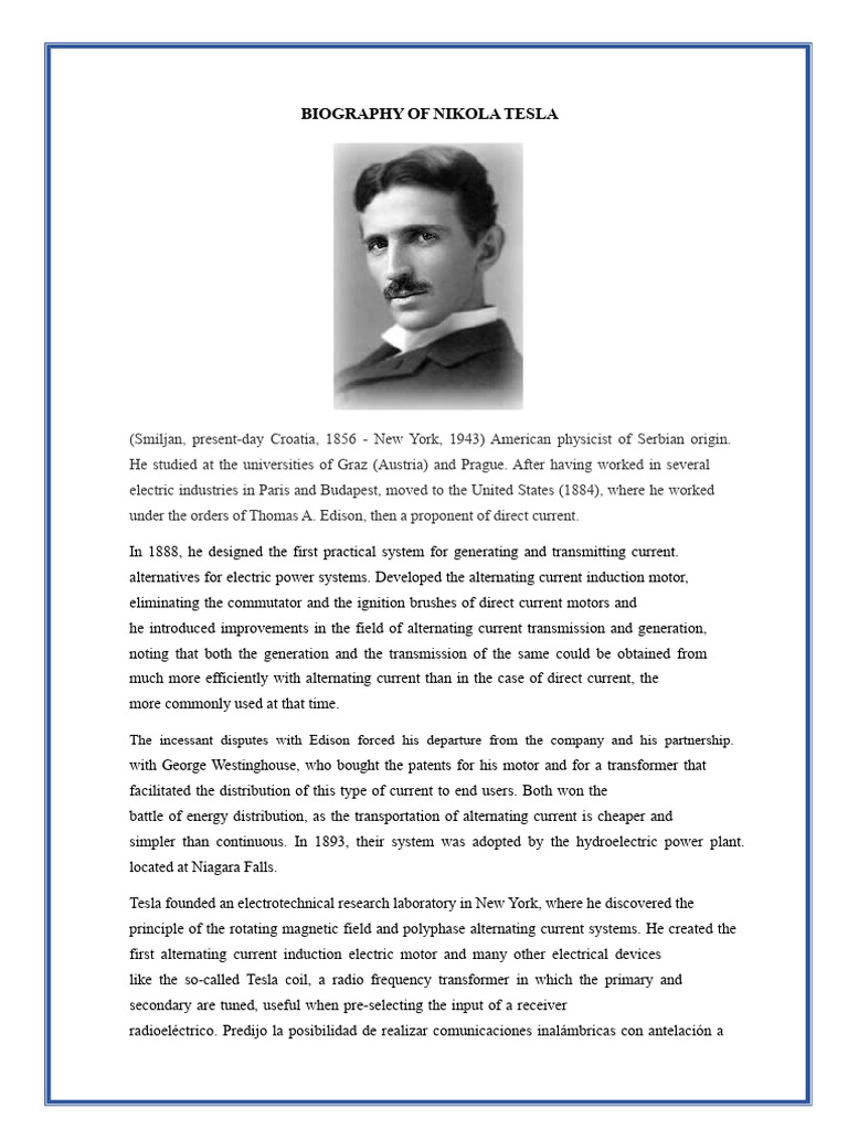 Nikola Tesla: Innovations and HAARP Project | PDF | Nikola Tesla ...