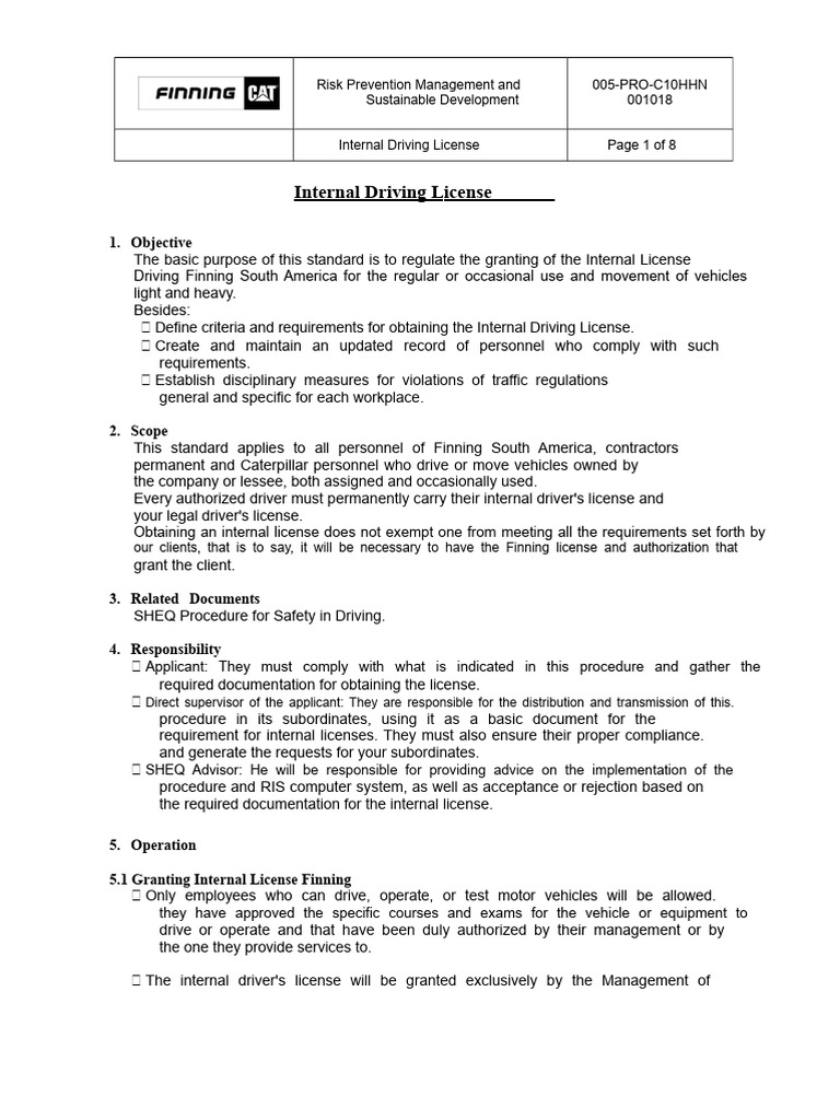Internal Driving License | PDF | Driver's License | Traffic
