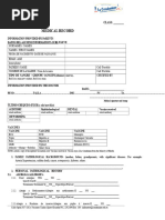 BTVI Medical Record Form | PDF | Medical Specialties | Clinical Medicine