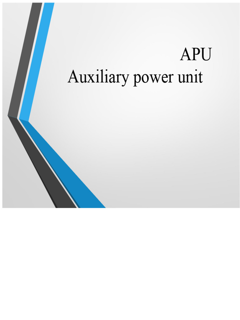 APU Overview for Airbus A320 Systems | PDF