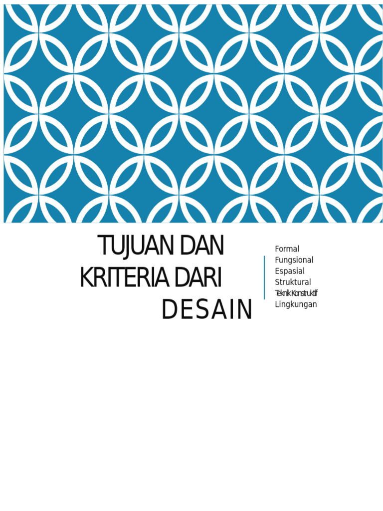 Tujuan dan Kriteria Desain | PDF