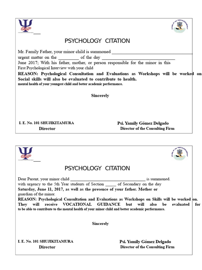 Notices For Parents and Children | PDF