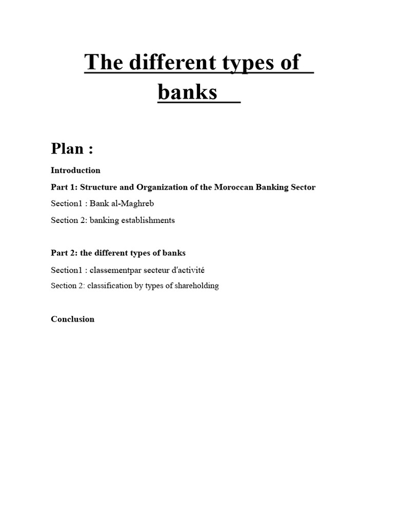 The Different Types of Banks | PDF | Banks | Equity (Finance)