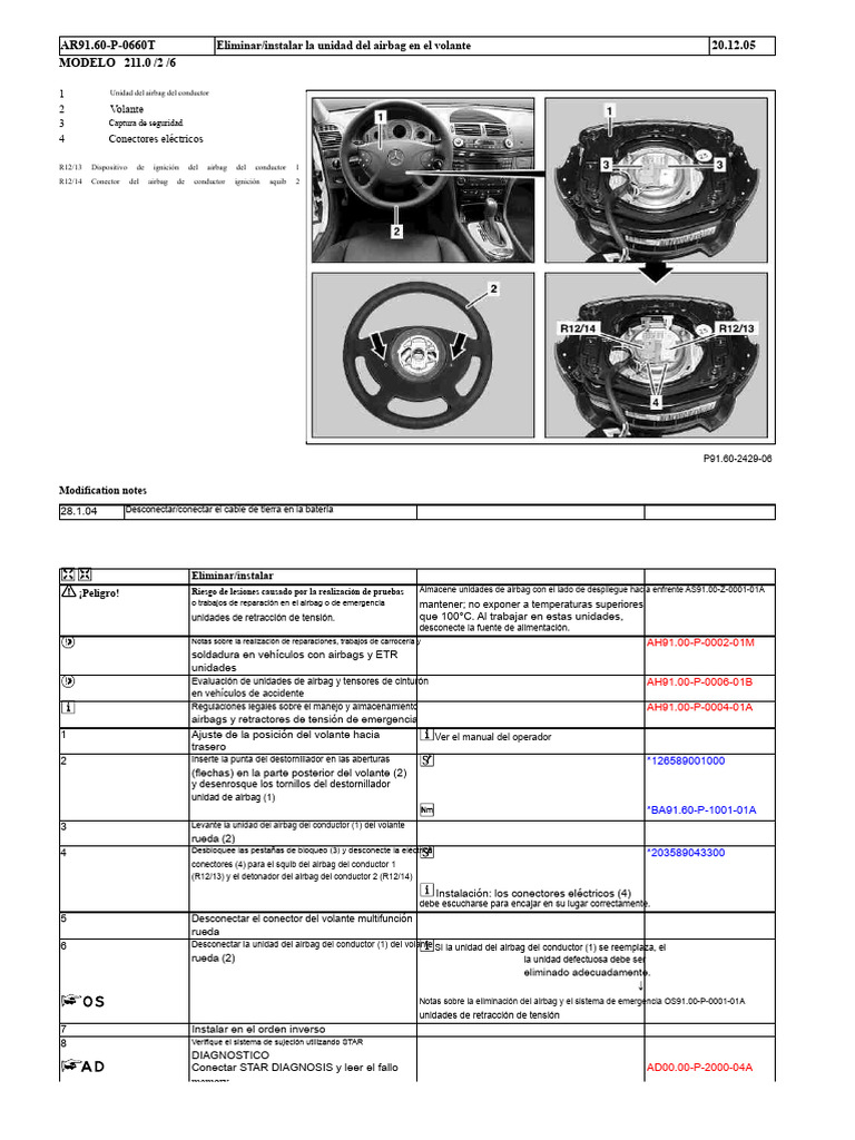 Airbag E W211 | PDF | Airbag | Conector eléctrico