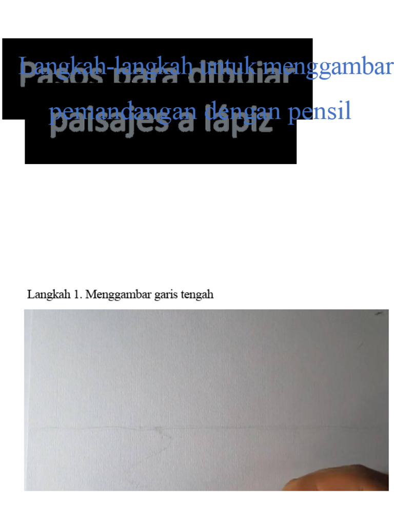 Cara Menggambar Pemandangan dengan Pensil | PDF