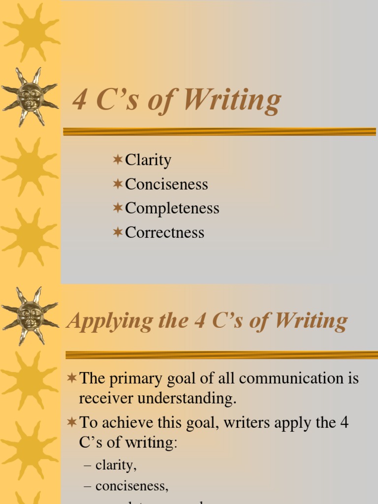 Mastering the 4 C's of Writing | PDF | Proofreading | Noun