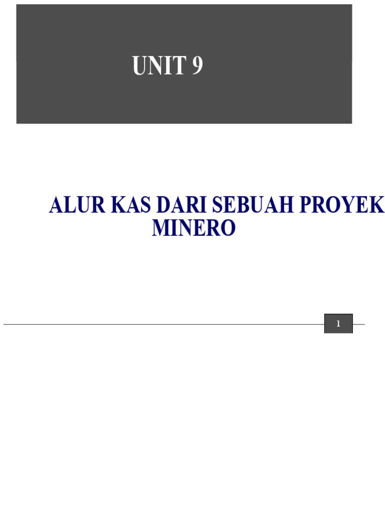Alur Kas Proyek Pertambangan: Metode dan Evaluasi | PDF