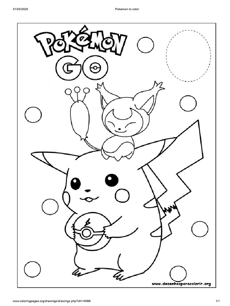 Pokemon To Color | PDF