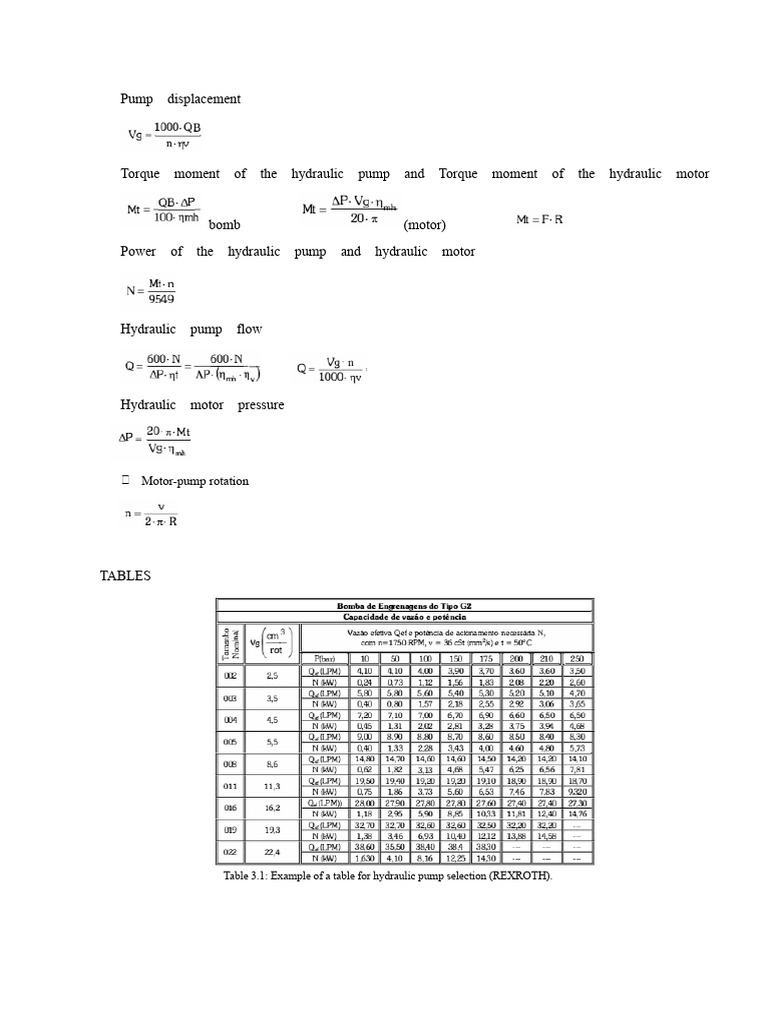Sizing of Pumps and Hydraulic Motors | PDF