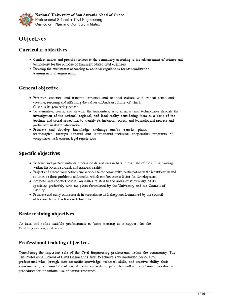 Curriculum Plan and Curriculum Matrix | PDF | Differential Geometry ...