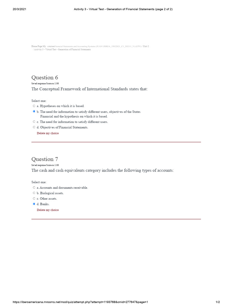 Activity 3 - Virtual Test - Generation of Financial Statements (Page 2 ...