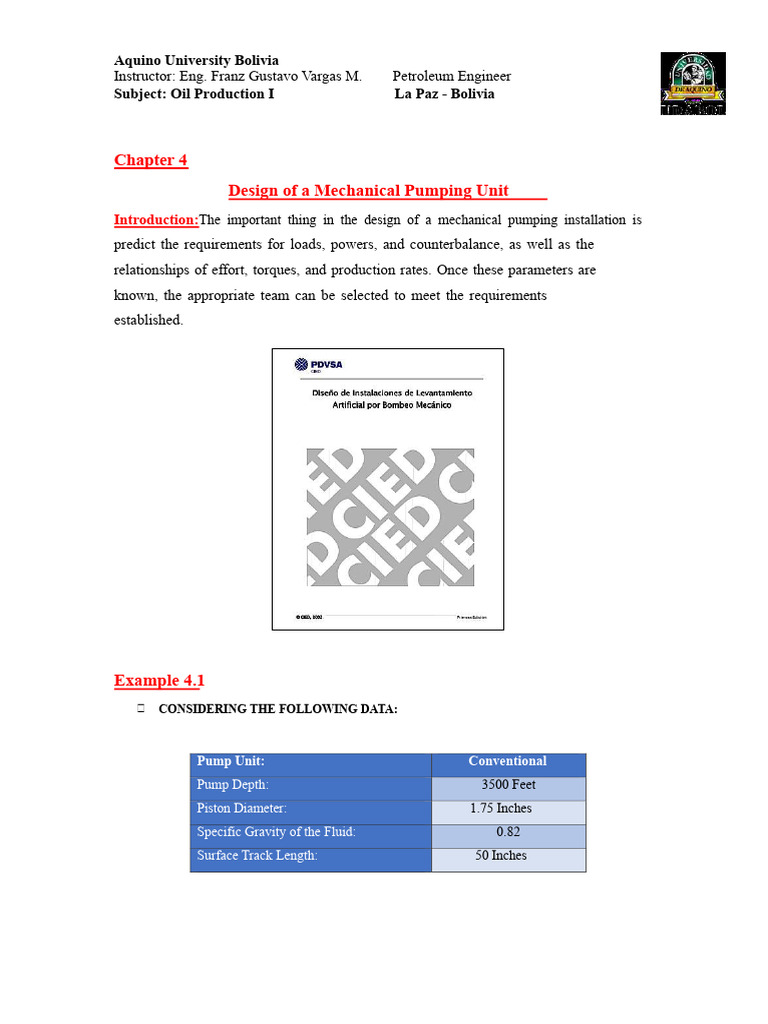 Mechanical Pumping Unit Design Guide | PDF | Buoyancy | Pump
