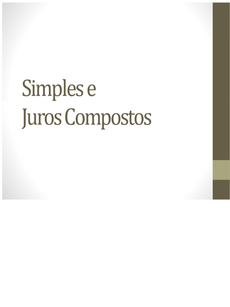 Juro Simples e Juro Composto | PDF | Juros | Economia política