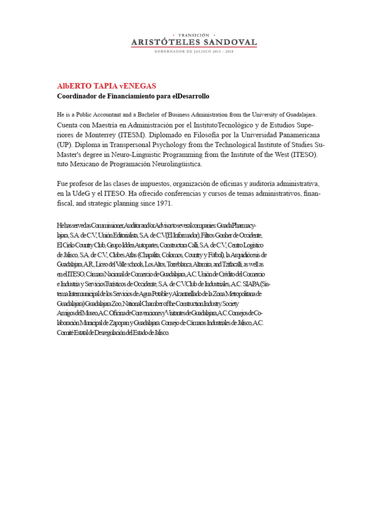 Alberto Tapia Venegas | PDF