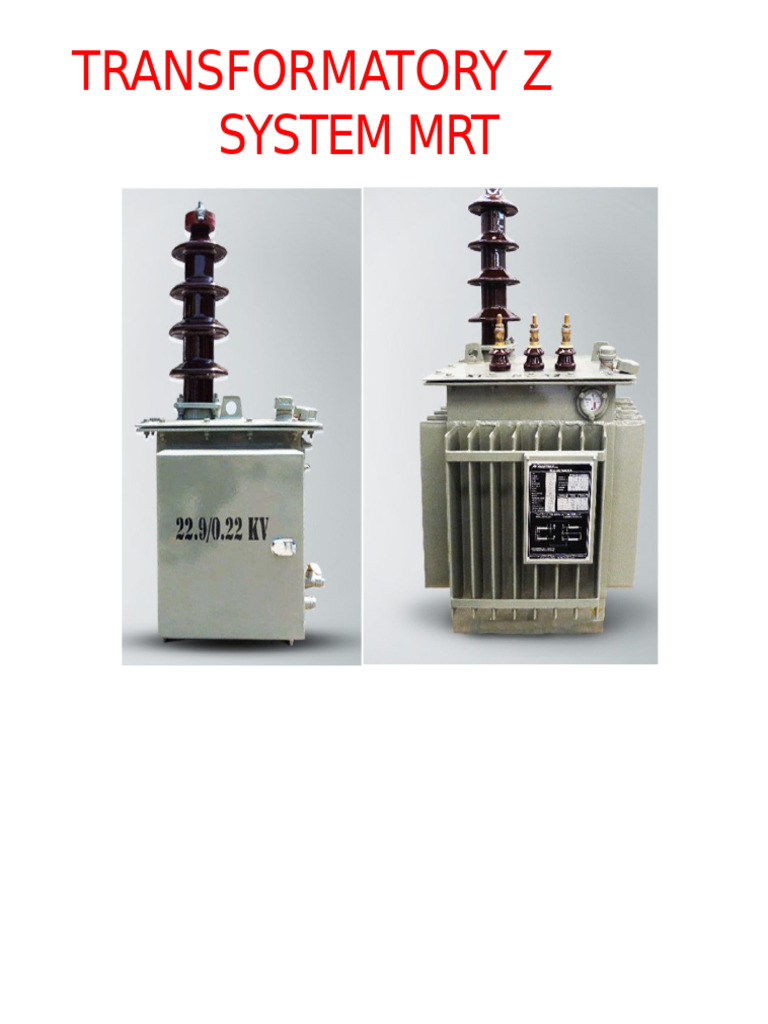 Transformatory Z Systemem Mrt1 | PDF