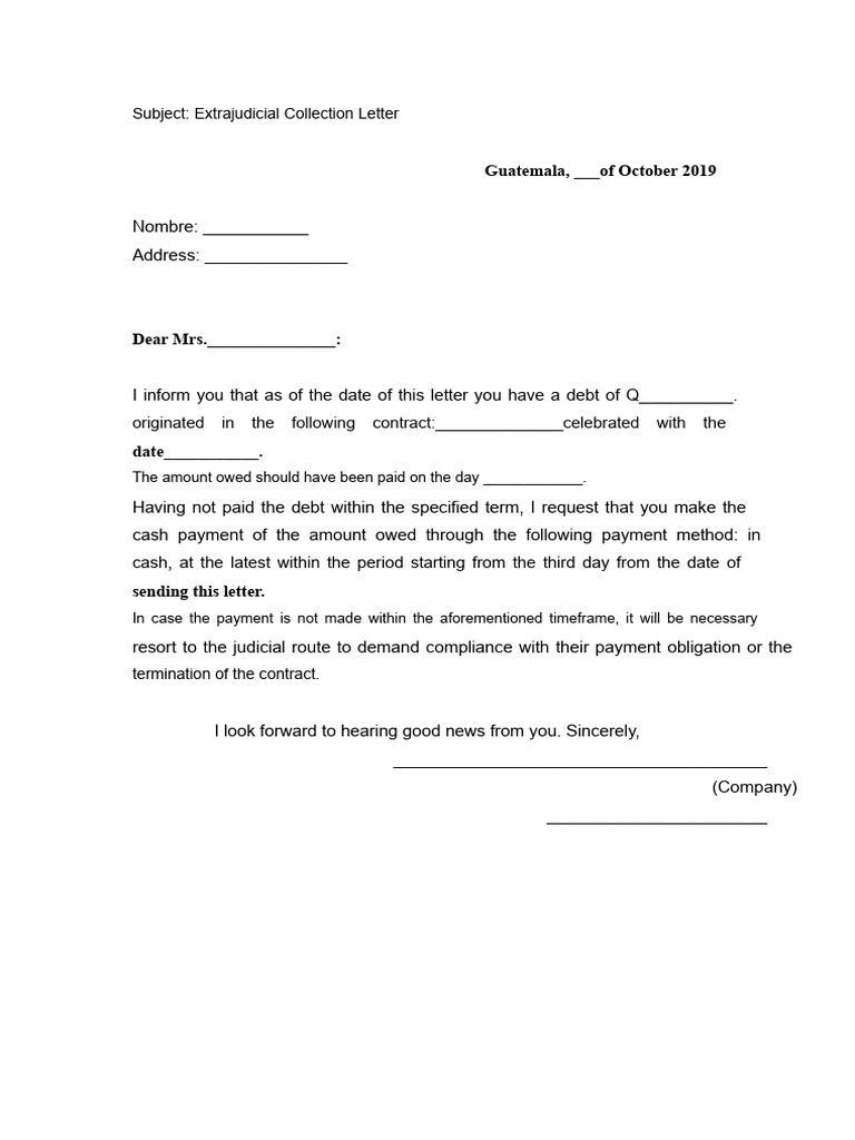 Debt Collection Letter | PDF