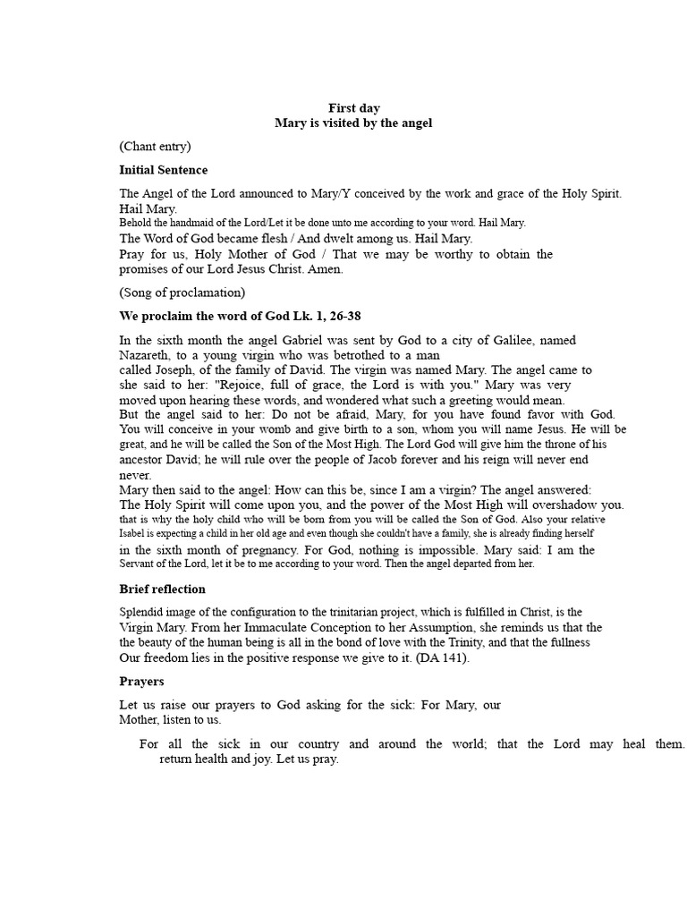 Novenary | PDF | Mary, Mother Of Jesus | Jesus